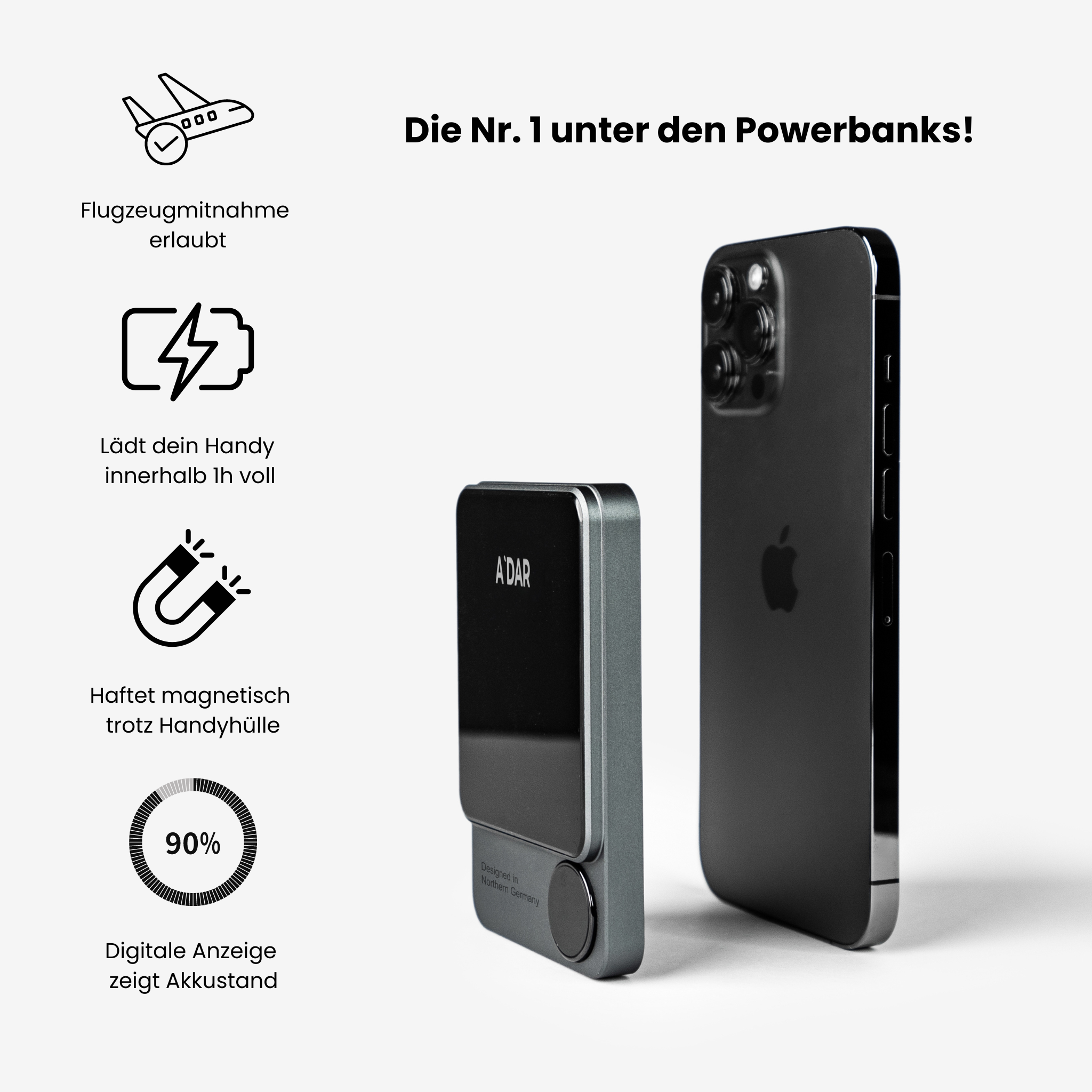 AdarCharge Pro - magnetische Powerbank – A`DAR Northern Germany